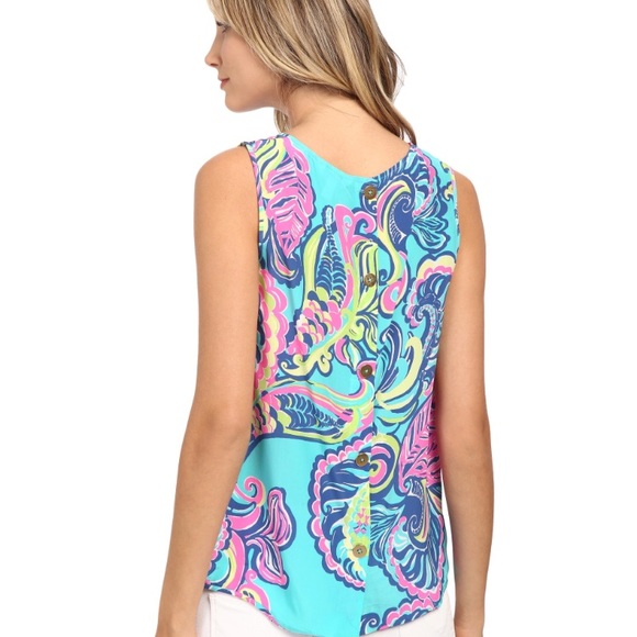 Lilly Pulitzer | Tops | Lilly Pulitzer Iona Shell Sea Blue Private ...